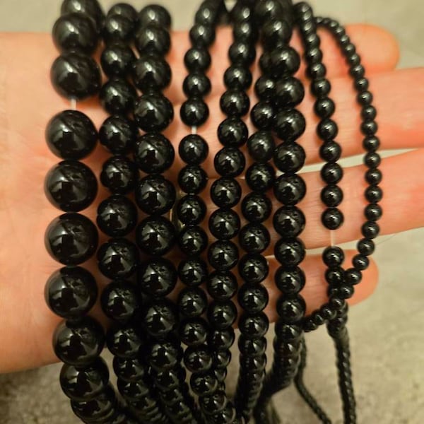 Black Onyx Gemstone Drop Beads Natural Onyx Teardrop Briolette Beads ...
