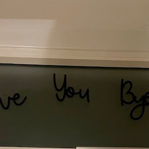 Love You Bye Wooden Script Sign Entryway Hallway Sign Letters - Etsy UK