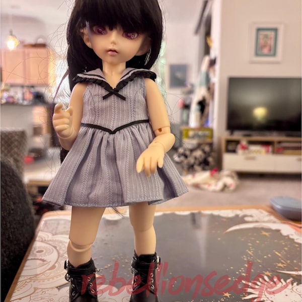 BJD HID ID75 Preorder Faux Leather Jacket PU Slim Pants Clothes Set ...