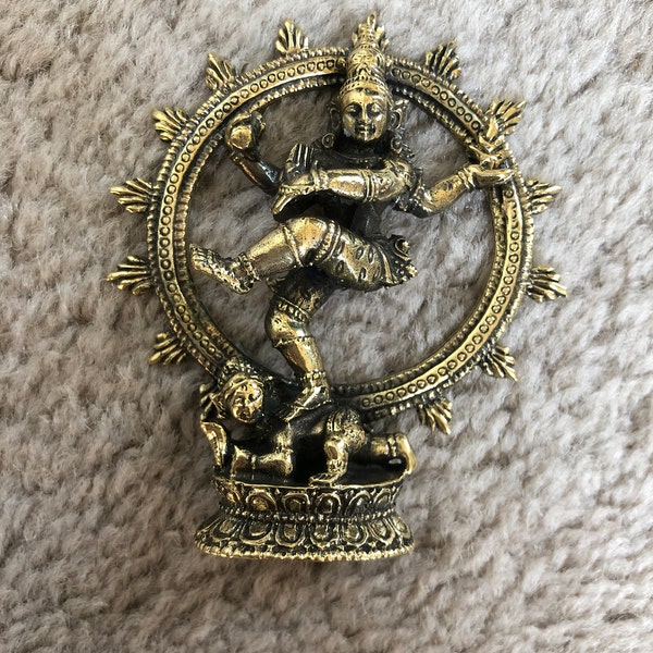 Small Minature Shiva Statue - Thailand Brass Dancing Shiva Statue as ...