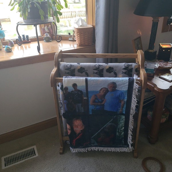 60" Tall Cherry Ladder Quilt Rack, 6 Different Widths Available, 26 ...