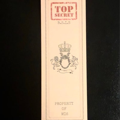 Custom James Bond Bookmark, Bookmarks, Custom Gift, Personalised Gifts ...