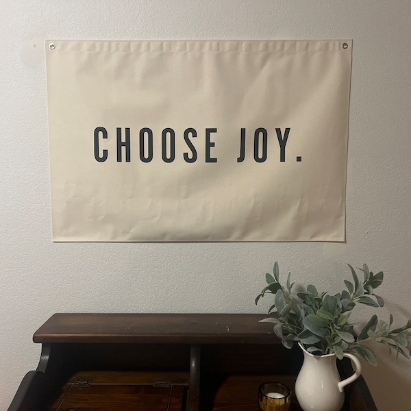 Choose Joy Canvas Banner | Inspirational Wall Decor | Joy Banner ...