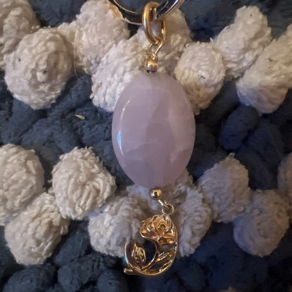 Crystal Keychain | Rose Quartz Gold Keychain | Mama Keychain | Mother's ...