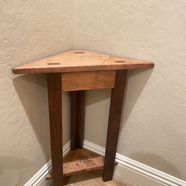 Bathroom Corner Table With Bottom Shelf - Etsy