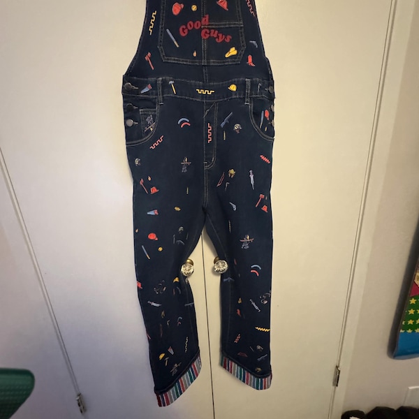 Awesome Dog Chucky Costume Overalls Striped Tshirt Halloween - Etsy