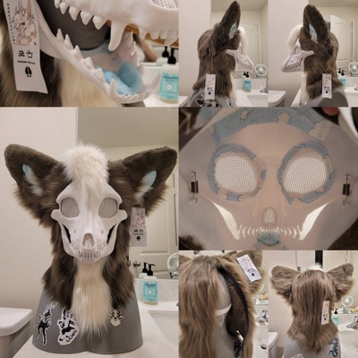 Toony Wolf Skull Mask Movable Moving Hinge Jaw 3D Printed - Etsy