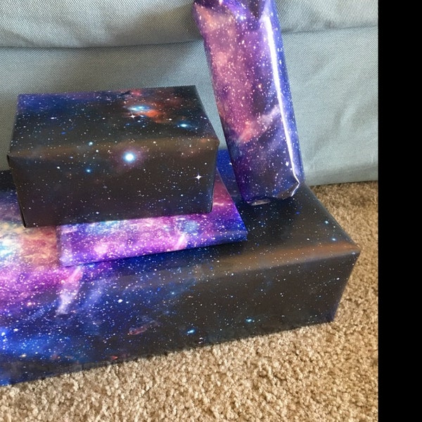 Galaxy Wrapping Paper, Gift Wrap Sheets or Roll, Space Pattern GW3500 ...