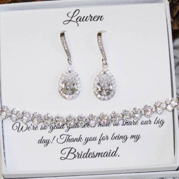 Red Bridal Jewelry Set, Burgundy Bridal Earrings, CZ Necklace, Bridal ...