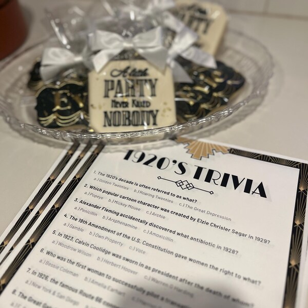 1920s Games Bundle Printable, 1920s Trivia, 1920s Activities, 1920s ...