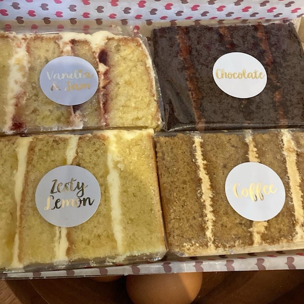 Letterbox Cake Slices - Birthday Cake - 4 Cake Slices - Birthday Gift ...