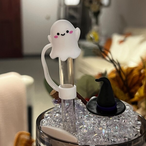 Ghost Straw Topper, Witch Hat Straw Topper, Halloween Straw Topper ...