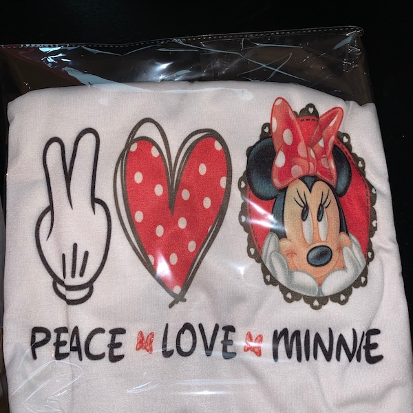 Minnie Mouse Peace Love Minnie PNG 300dpi, Digital Files, Sublimation ...
