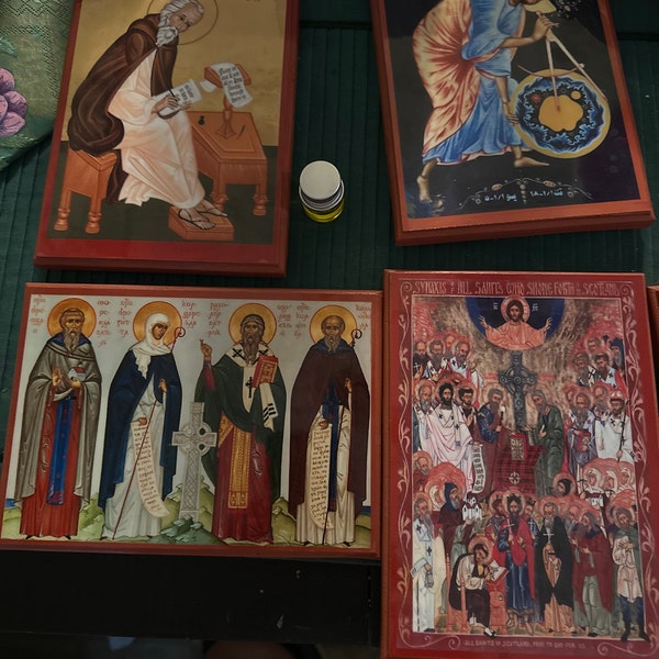 ICON of St. Columba of Iona Weeping Horse - Etsy