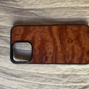 Cherry Sitka real Wood iPhone Case iPhone 15 Pro, 14, 13 Samsung Galaxy ...
