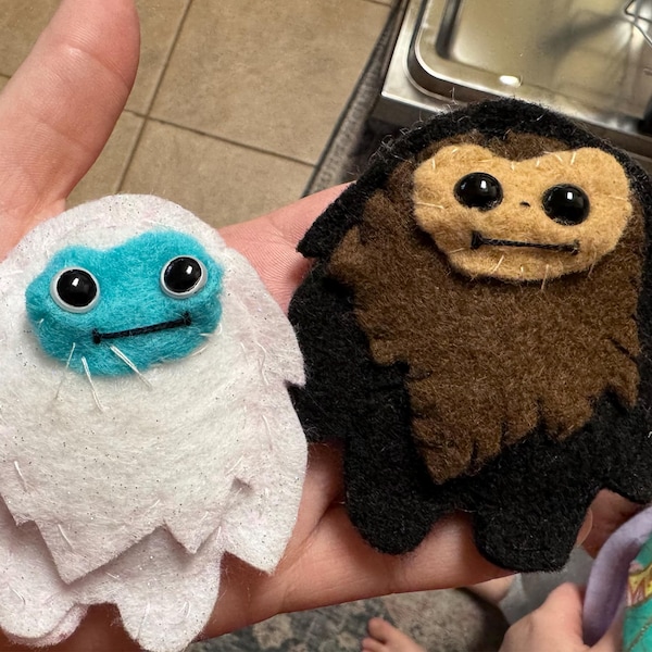 PDF Sewing Pattern for Felt Yeti and Sasquatch, Mini Felt Plush Bigfoot ...