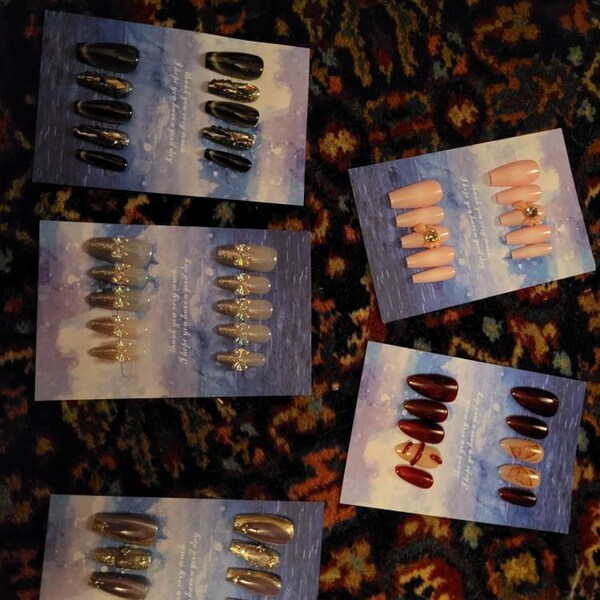 High-quality 4 Sets Surprise Box, Mystery Nails Sets, Press on Nail ...