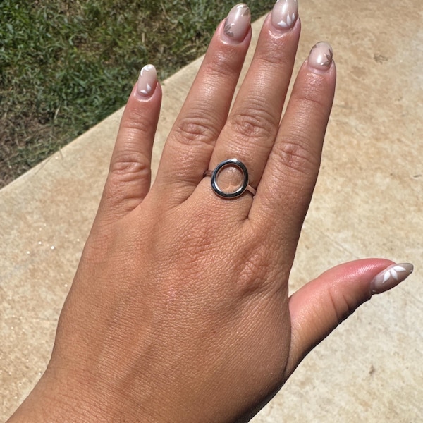 Karma Ring, Open Circle O Ring, Open Circle Ring Silver, 925 Sterling ...