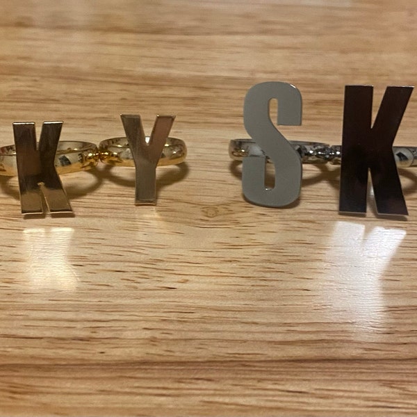 Custom 1-4 Fingers Knuckle Ring, Name Finger Ring, Name Knuckle Ring ...