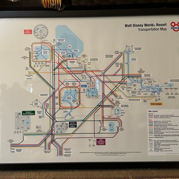 Walt Disney World Resort Map (national Park-style) With Points-of ...