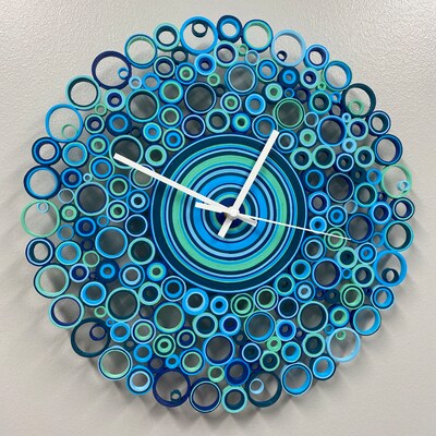 Wall Clock Paper Clock Colorful Clock First Anniversary - Etsy