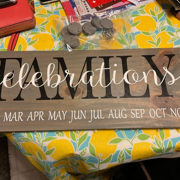 Family Birthday Sign | Family Celebrations Sign | Birthday Board ...