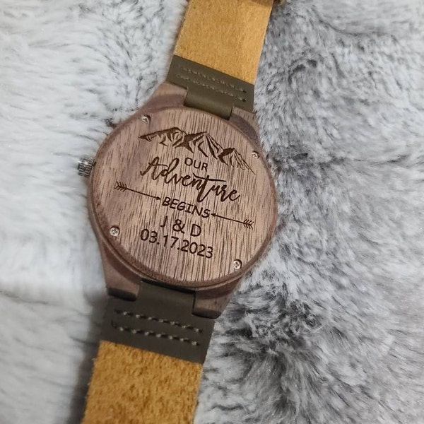 Personalized Wooden Watch, Personalized Watch, Engraved Watch, Engraved ...