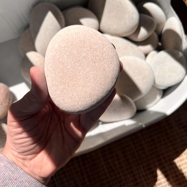 Sugar Stones - Natural Ocean Tumbled Light Stones for Kindness Rock ...