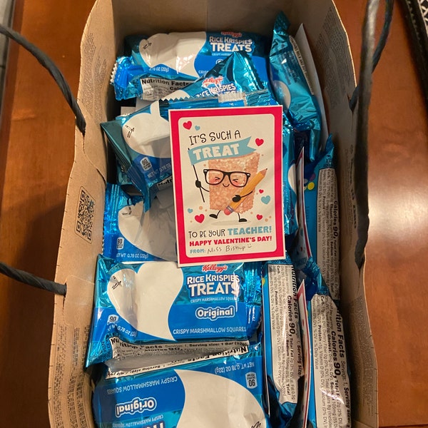 Classroom Valentines FROM TEACHER for Student Printable Valentine Tags ...