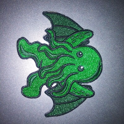 Cthulhu Embroidered Iron on Patch, Lovecraft Inspired Patch, Urban ...