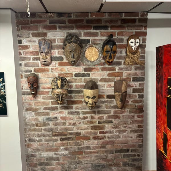 African Mask From the Guru Tribe Art Vintage Baule Mask Wall Tribal ...