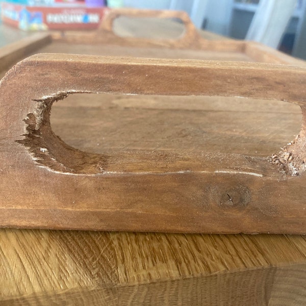 Handmade Custom Personalised Engraved Rustic Wooden Serving Tray Small ...