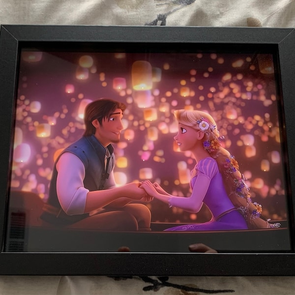 Disney's Tangled LED Shadowbox - Etsy