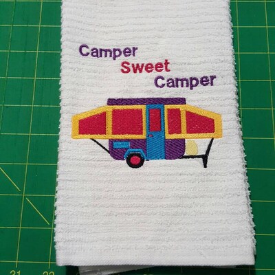 Pop up Camper Machine Embroidery Design Camping Embroidery, Camper ...