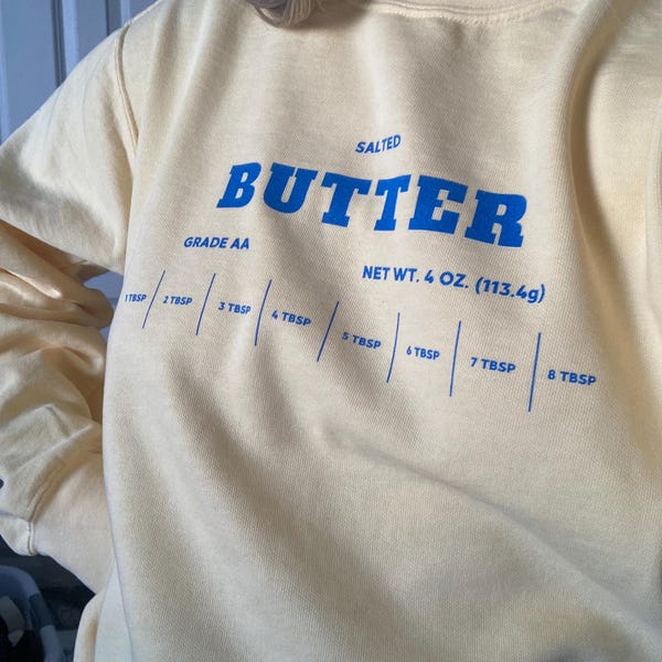 Butter Sweatshirt, Funny Baking Sweatshirt, Baker Gift, Butter Lover ...
