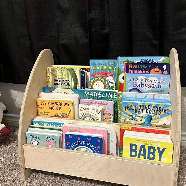 Montessori Bookcase for Toddler, Toddler Bookshelf, FREE SHIPPING - Etsy