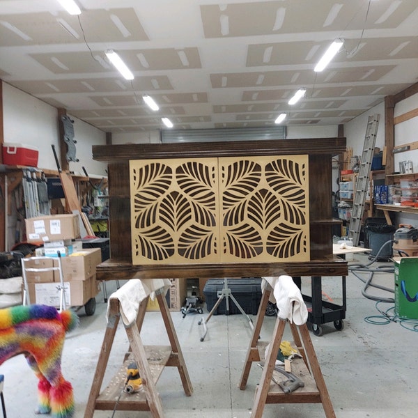 LARGE-F101 MDF Wood Decorative Panels, Fretwork Wall Panels, W 39.5 in ...