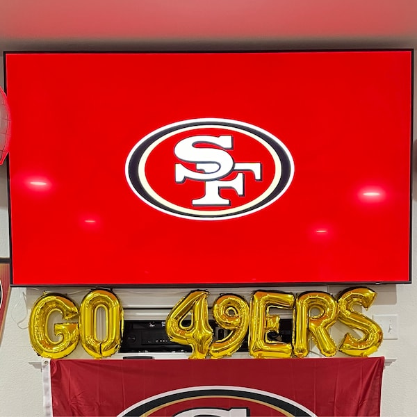 Go 49ers Balloon Banner | Superbowl Party Decor | San Francisco 49ERS ...
