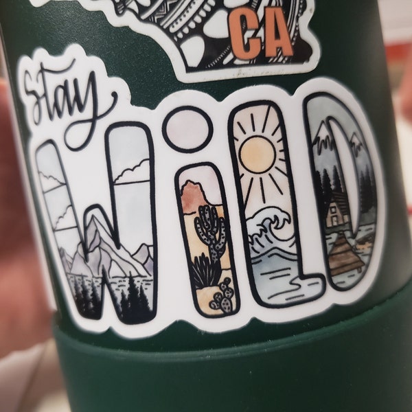 Stay Wild Sticker, Wild, Explore, Seek Adventure, Adventure is Out ...