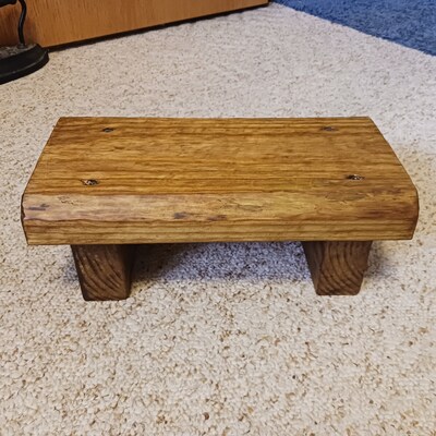 Rustic Wooden Step Stool - Etsy