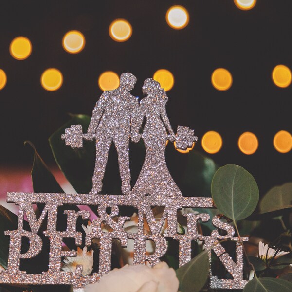 Fitness Couple Cake Topper,barbells Lifting Cake Topper,weight Lifting ...