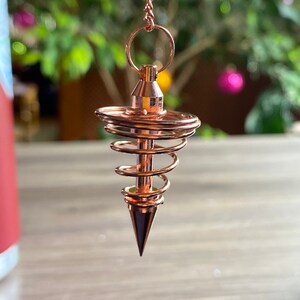 Copper Plated Spiral Pendulum Copper Vortex Pendulum Dowsing - Etsy