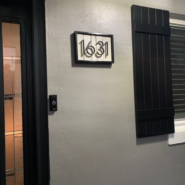 House Number Sign Painted | Farmhouse Address Sign | Distressed House ...