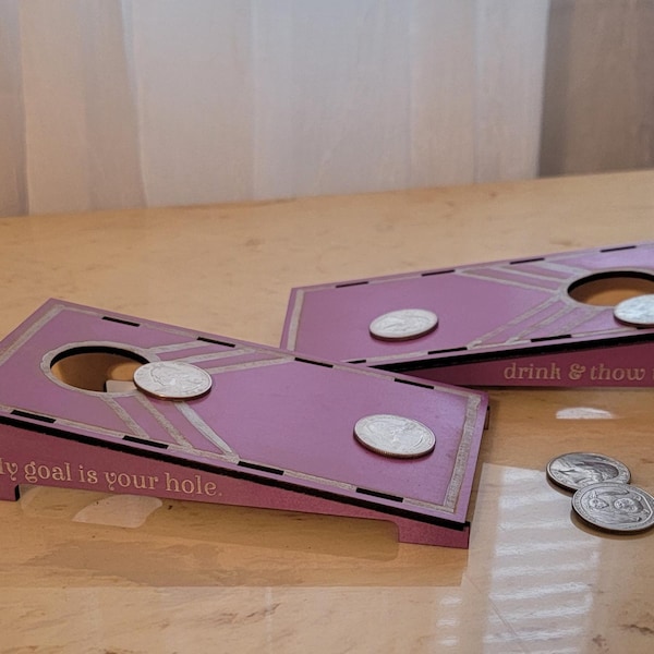 Desktop Mini Cornhole Game ~ 3mm Laser File ~ SVG ~ Coinhole ~ Tabletop ...