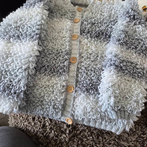 Easy Knit Woman's Chunky Jacket Cardigan With or Without Collar 32" -44 ...