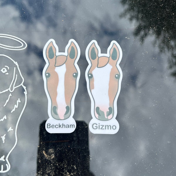 Custom Horse Sticker With Name, Horse Stickers, Gift for Equestrian ...