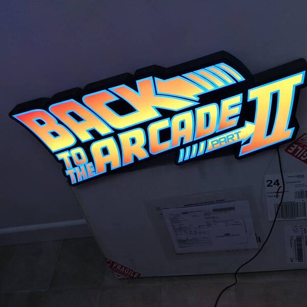 Back to the Future 2 (BTTF 2) Logo LED Lightbox | Fully Dimmable ...