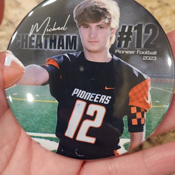 Football Team Custom Photo Pins - Etsy