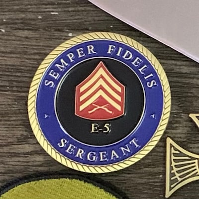 Marine Sergeant E5 Challenge Coin - Etsy