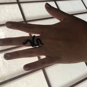 Cool Black OR Green OR Purple Snake Ring / Cool Adjustable Ring ...